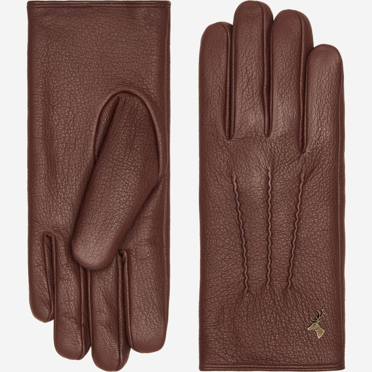 Brown Leather Gloves Faux Fur Lining Touchscreen capability Schwartz von Halen